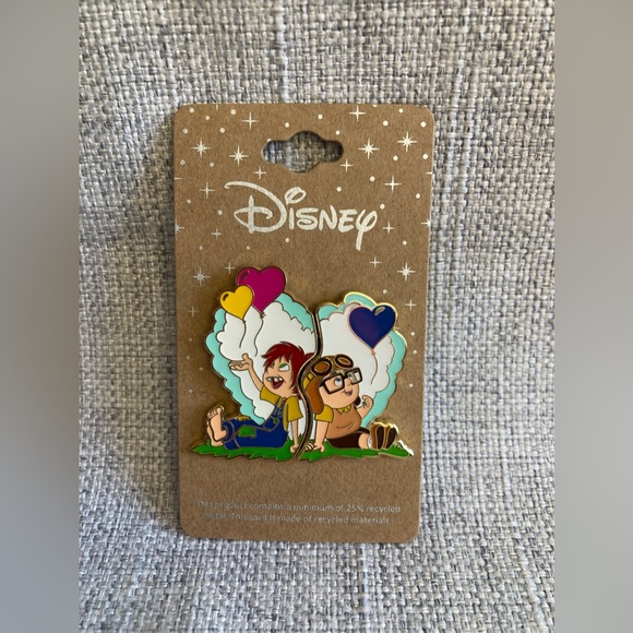 Disney | Accessories | Disney Pixar Up Carl Ellie Cloud Enamel Pin Set ...